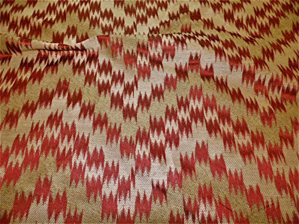 Yard Fabric Robert Allen Beacon Hill Bienville Clay Silk Ikat Chevron ...
