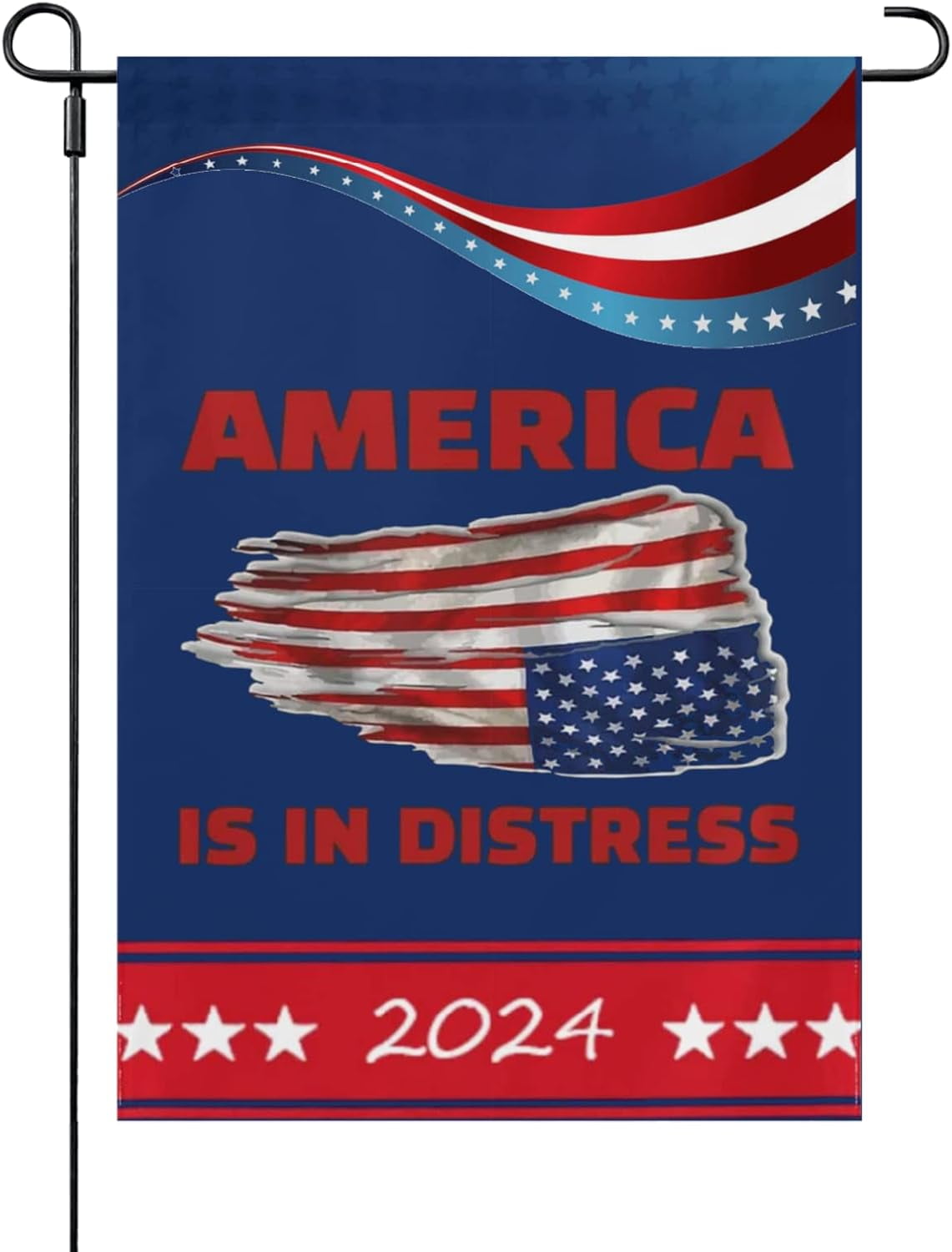 Yard Flags America Is In Distress Yard Flag Decorative Outdoor Flag for ...