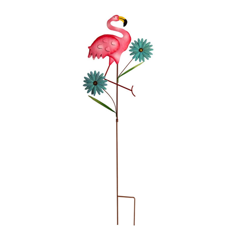 Yard Flamingo Stake Decoration Ground Inserted Flamingo Adornment Lawn ...