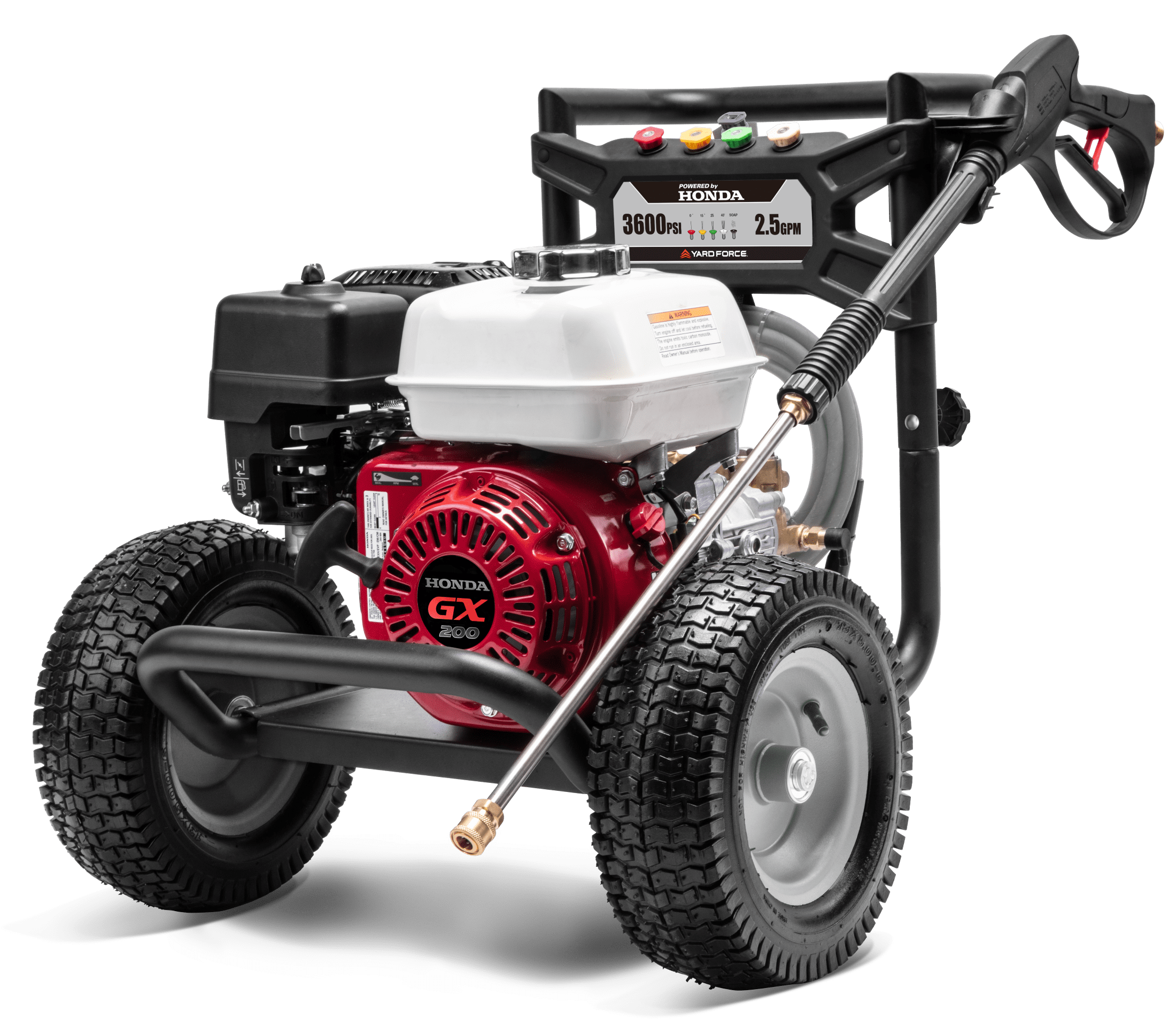 Yard Force 3600PSI 2.5GPM Gas Pressure Washer | Honda GX200 196cc ...