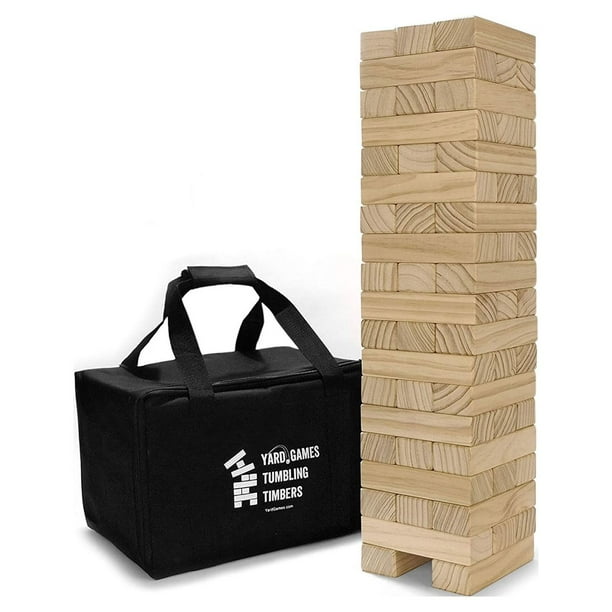 Yard Games Large Jr. Tumbling Timbers 21" Wood Block Stacking Game ...