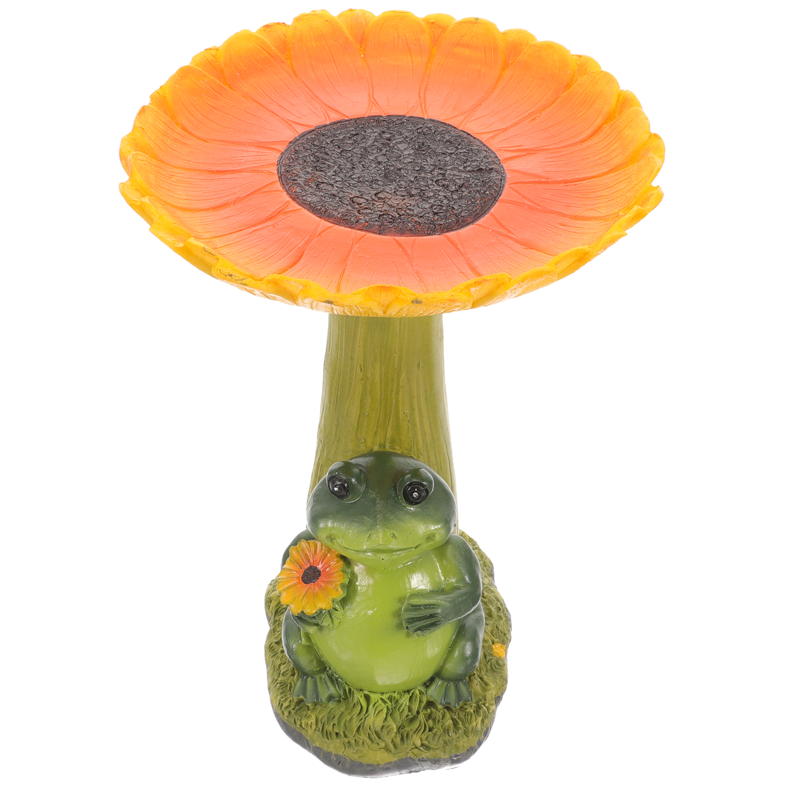 Yard Garden Frog Bird Feeder Feeders Decor Hummingbird Small Bath for ...