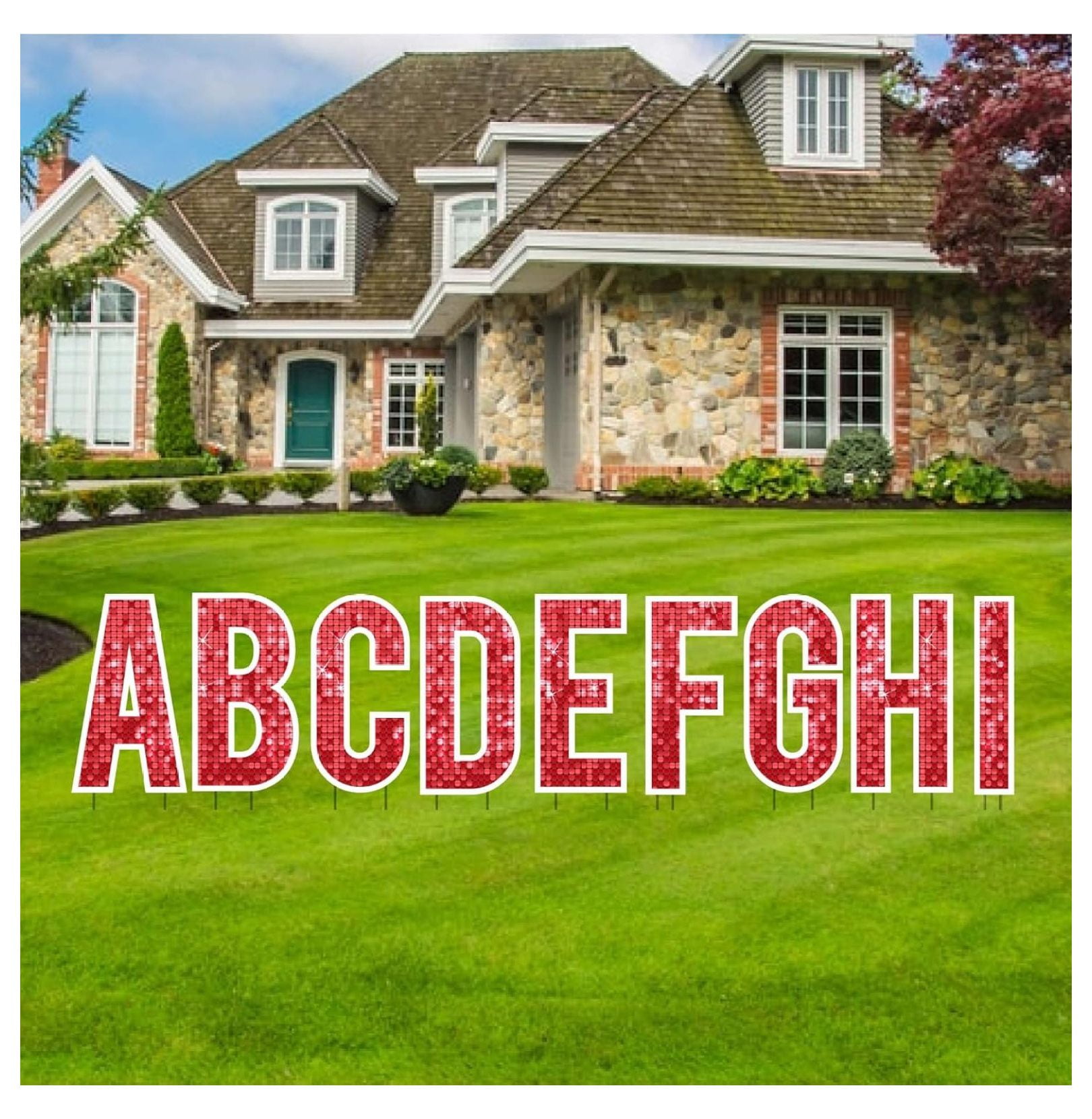 Yard Letters: Disco Print, Bebas 18 Inch Alphabet Yard Card Letters, 26 ...