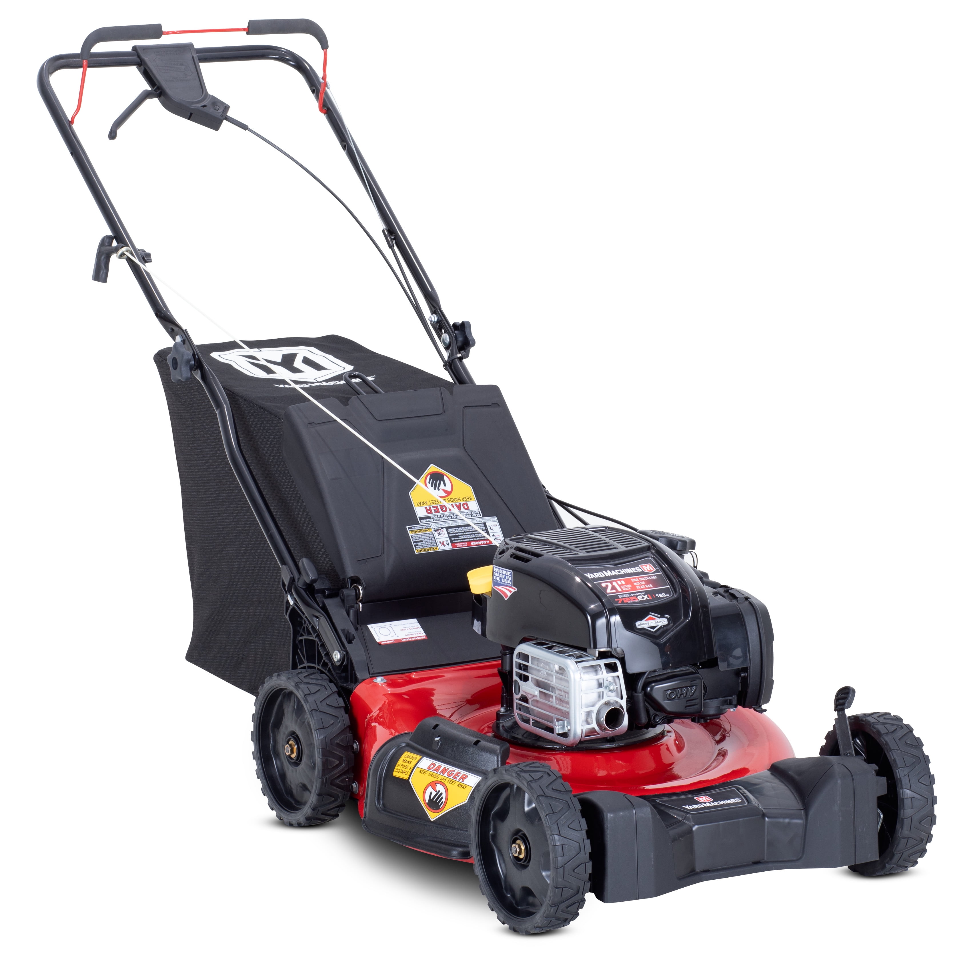 Yard Machines 21” 163cc OHV Gas Powered Self-Propelled Walk-Behind ...