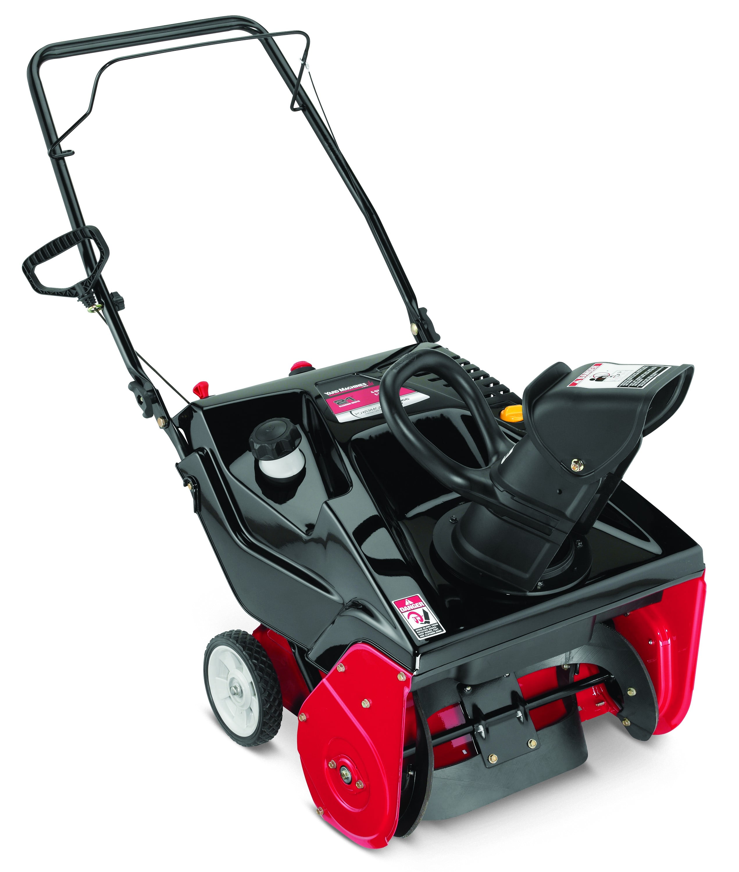 Yard Machines 21" 179cc Single-Stage Snow Blower with Electric Start ...