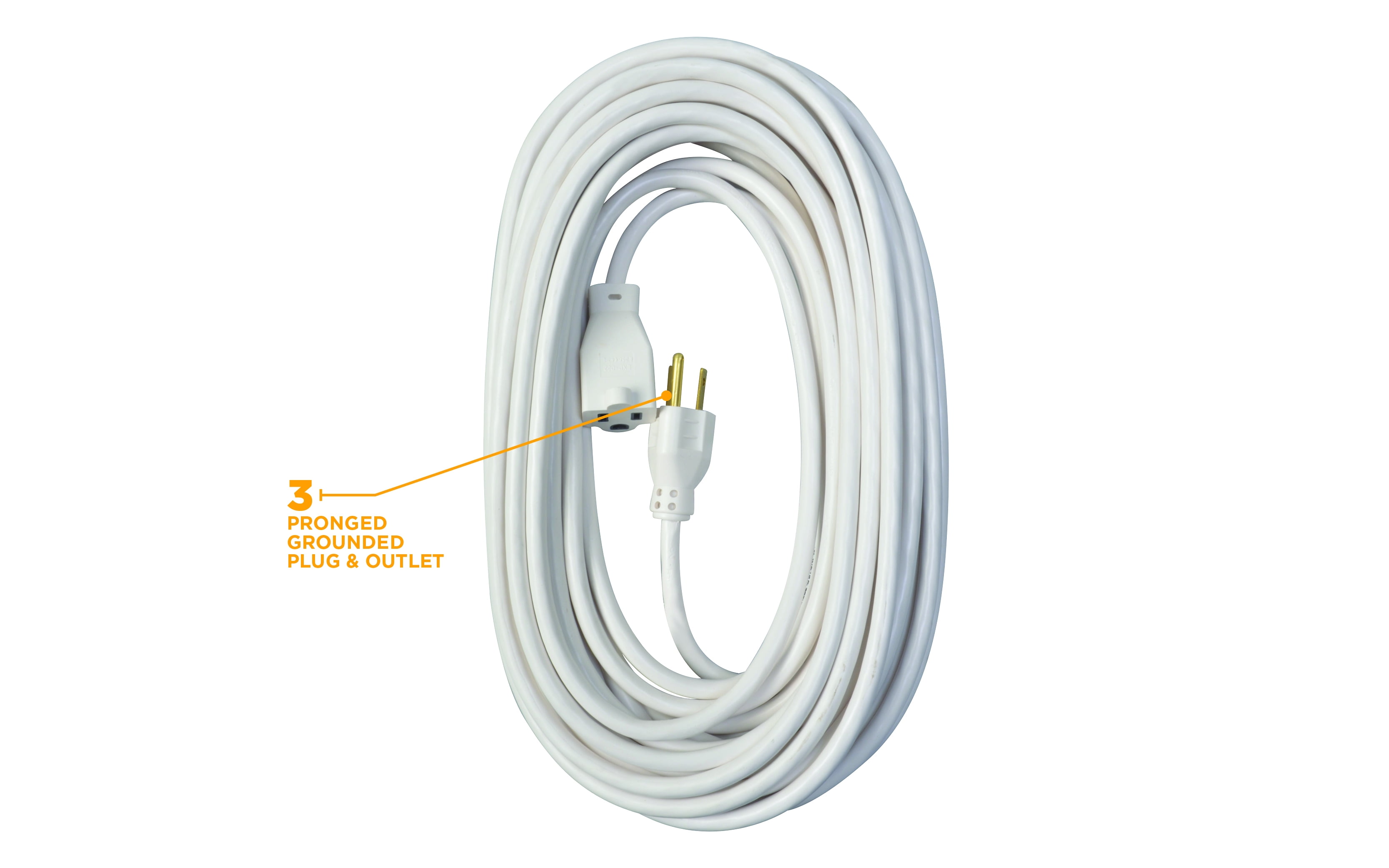 Yard Master 992382 16/3 40' White Outdoor Patio Extension Cord ...