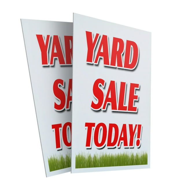 Yard Sale Today (2-PACK) 24" x 36" Plastic Signs | Sign Insert 4mm ...