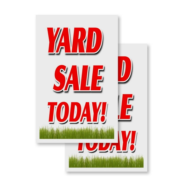 Yard Sale Today (2-PACK) 24" x 36" Vinyl Decals | Sign Insert Peel ...
