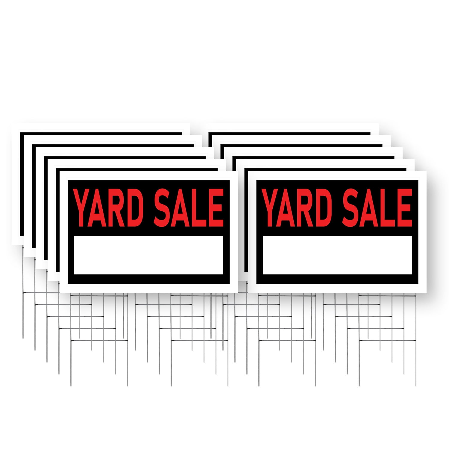 Yard Sale Yard Sign 10 Pack of 24 Inch x 36 Inch Single Sided ...