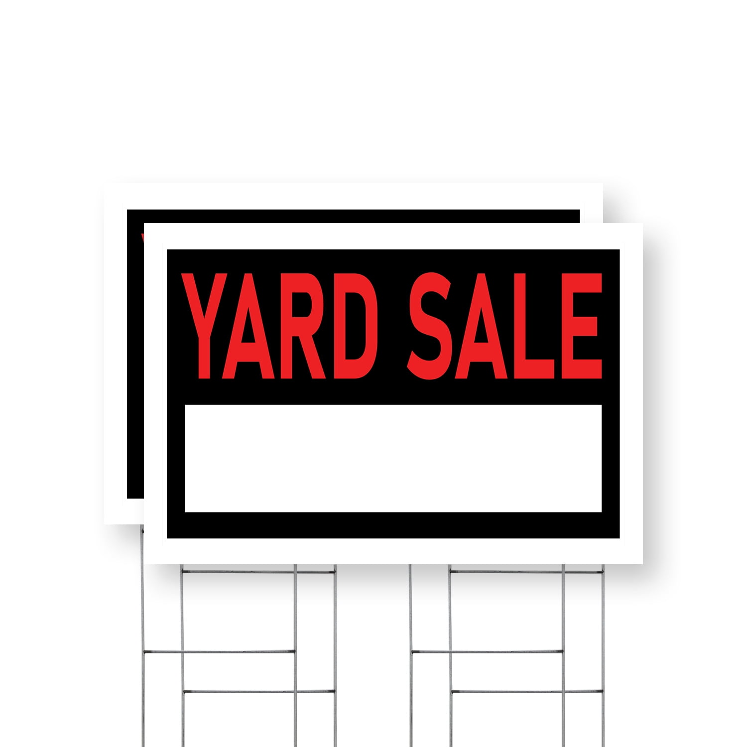 Yard Sale Yard Sign 2 Pack of 24 Inch x 36 Inch Double Sided ...