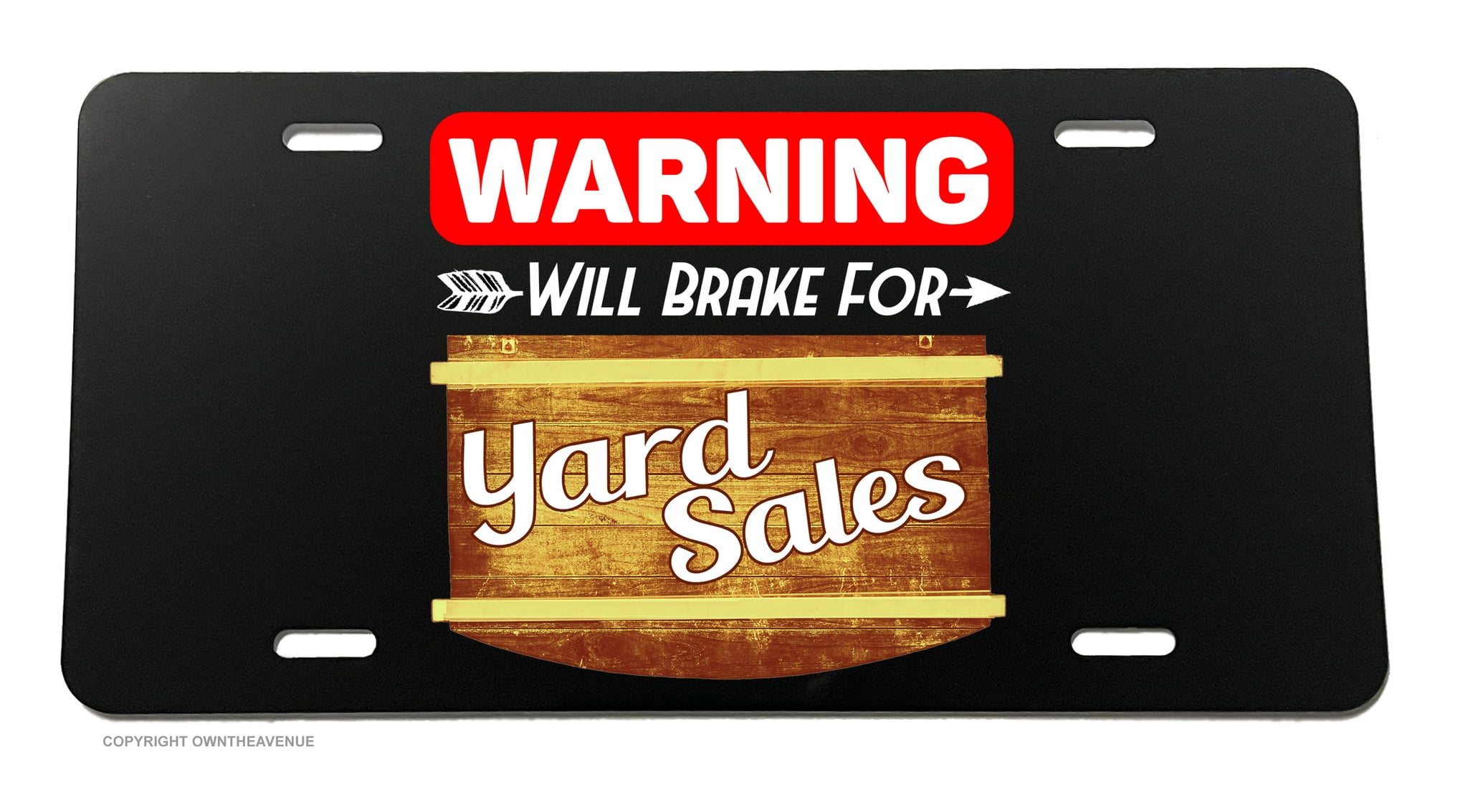 Yard Sales Warning Funny Joke Gag Prank Vintage Style License Plate ...