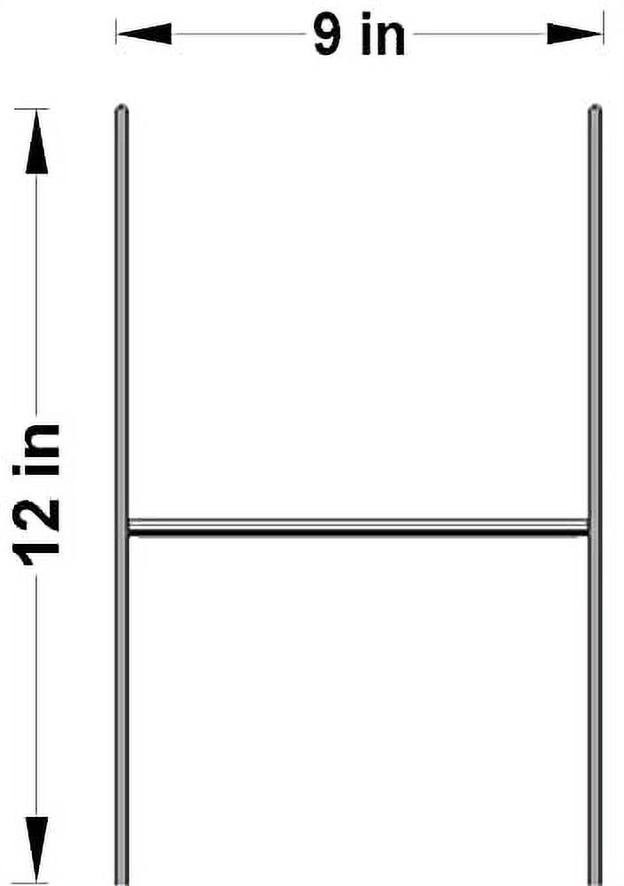 Yard Sign 20 Stake 10 x 15 inch x 9Gauge Galvanized Wire Signs Holder ...