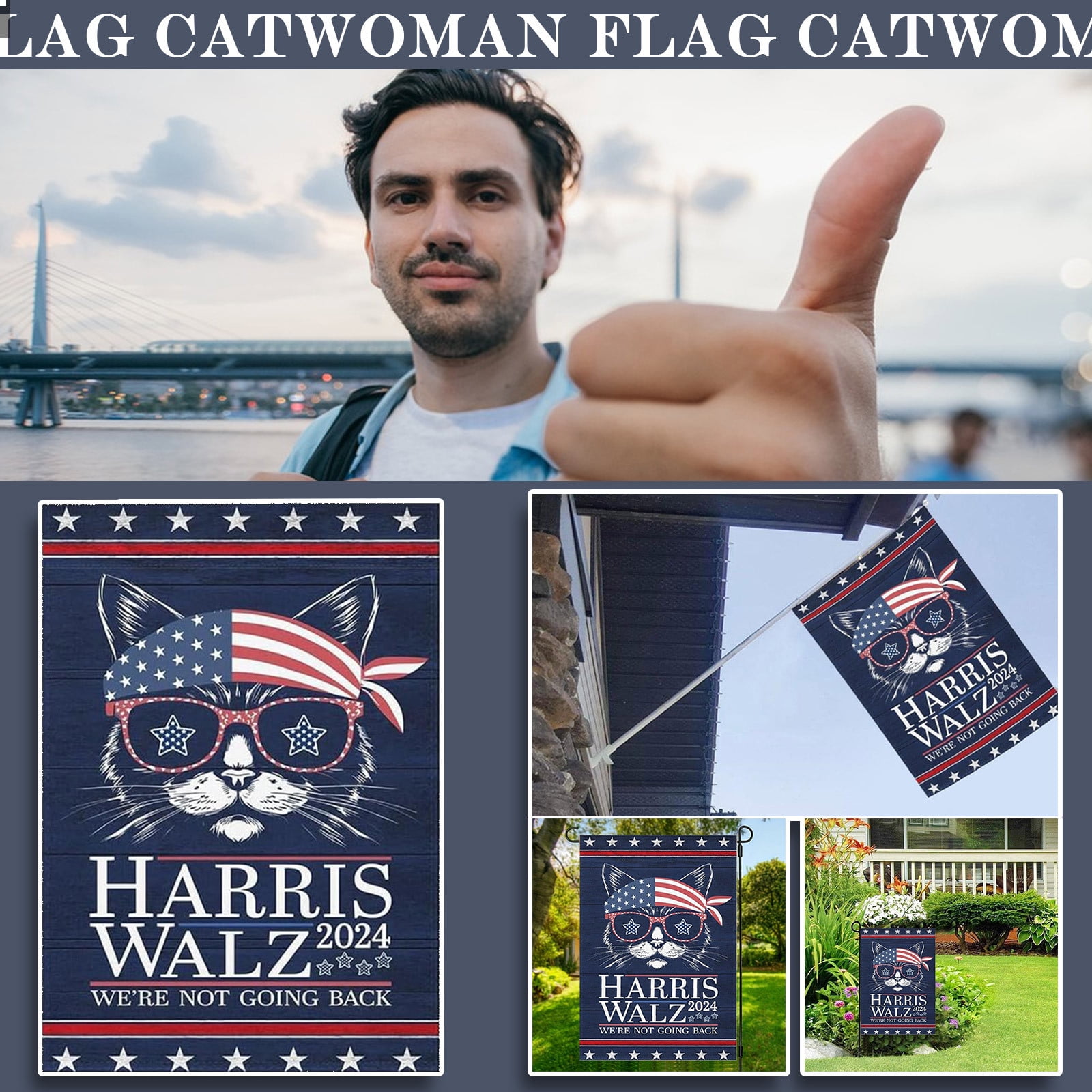 Yard Sign Flag 2024 President Outdoor Lawn Garden Sign Vote Support ...