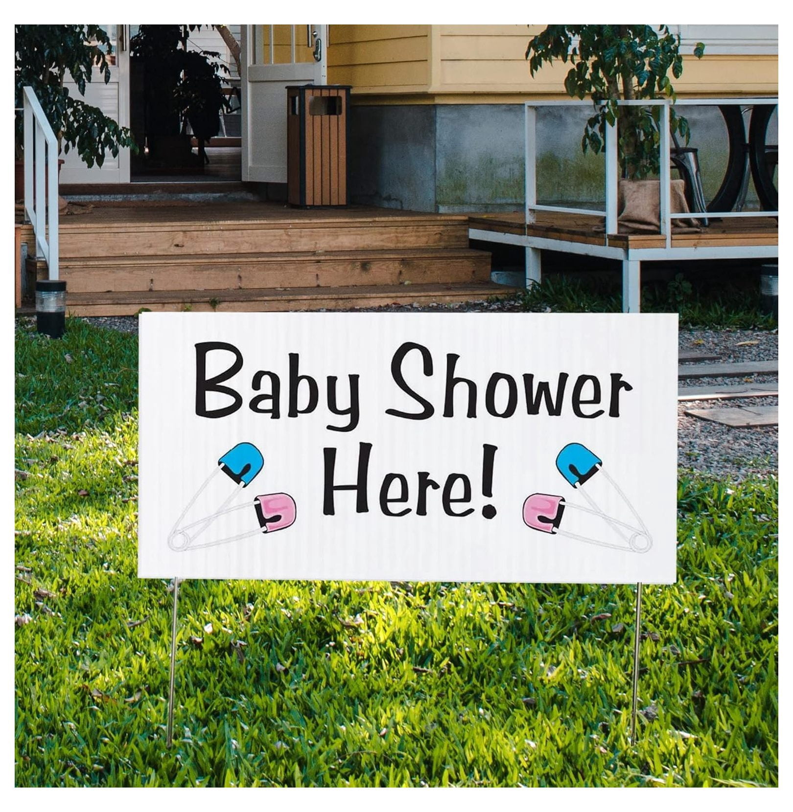 Yard Sign Outdoor Lawn Decorations: Baby Shower Baby Announcement 12" X ...