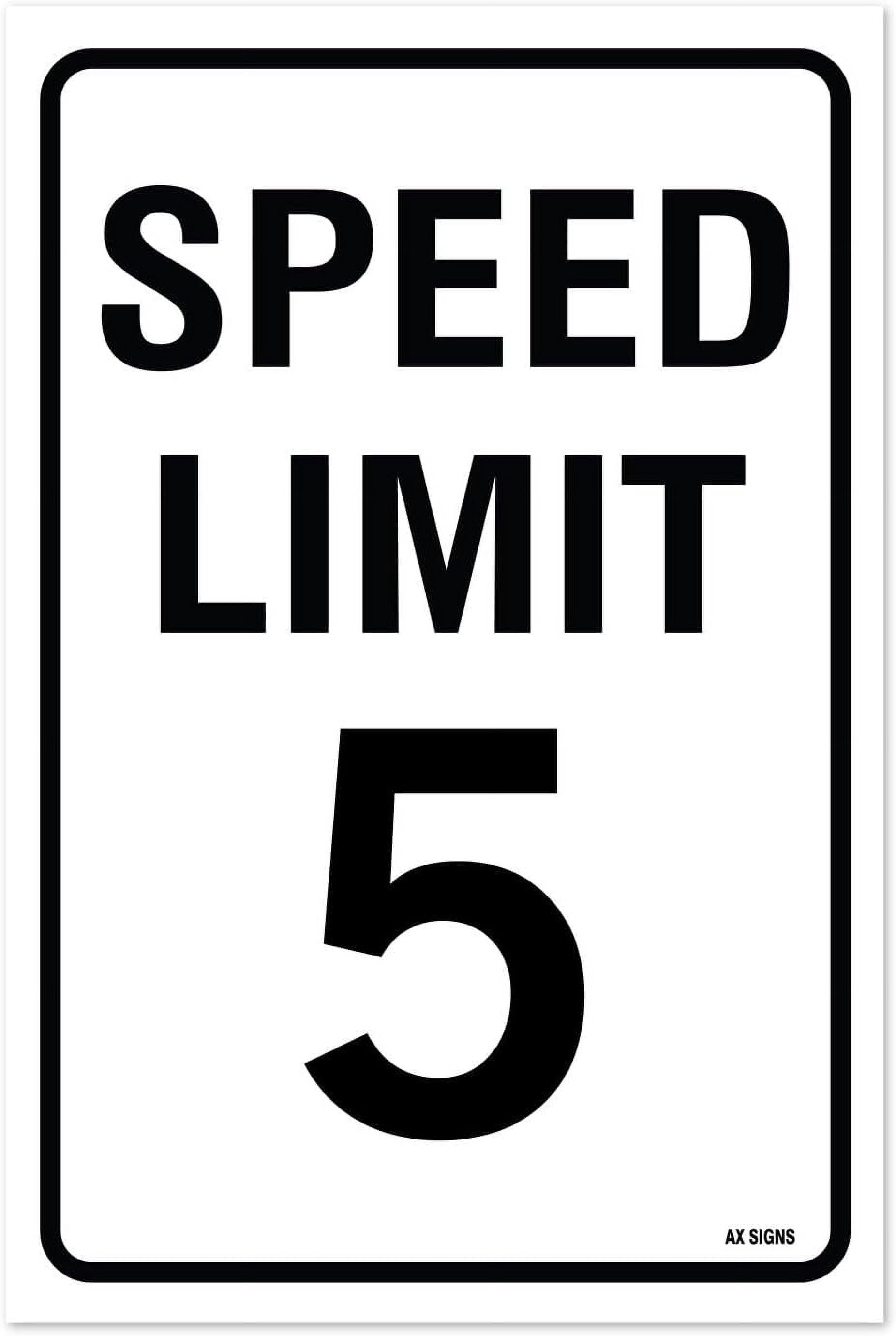 Yard Sign Speed Limit 5 MPH Sign, 12 X 8 Inches Aluminum Metal Sign ...