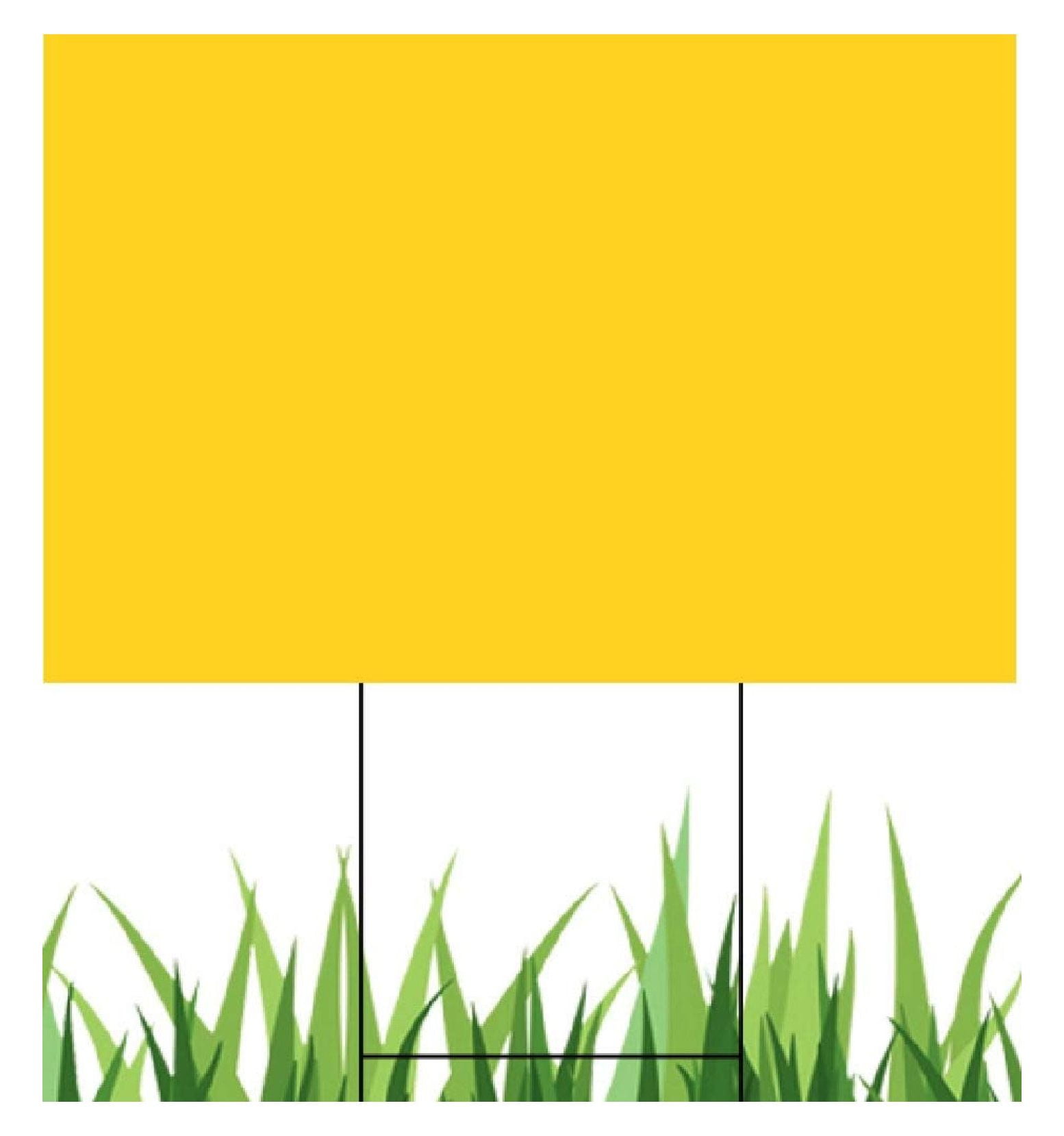 Yard Signs 10 Blank Signs (yellow) 12"x18" x 4 mm Corrugated Plastic ...
