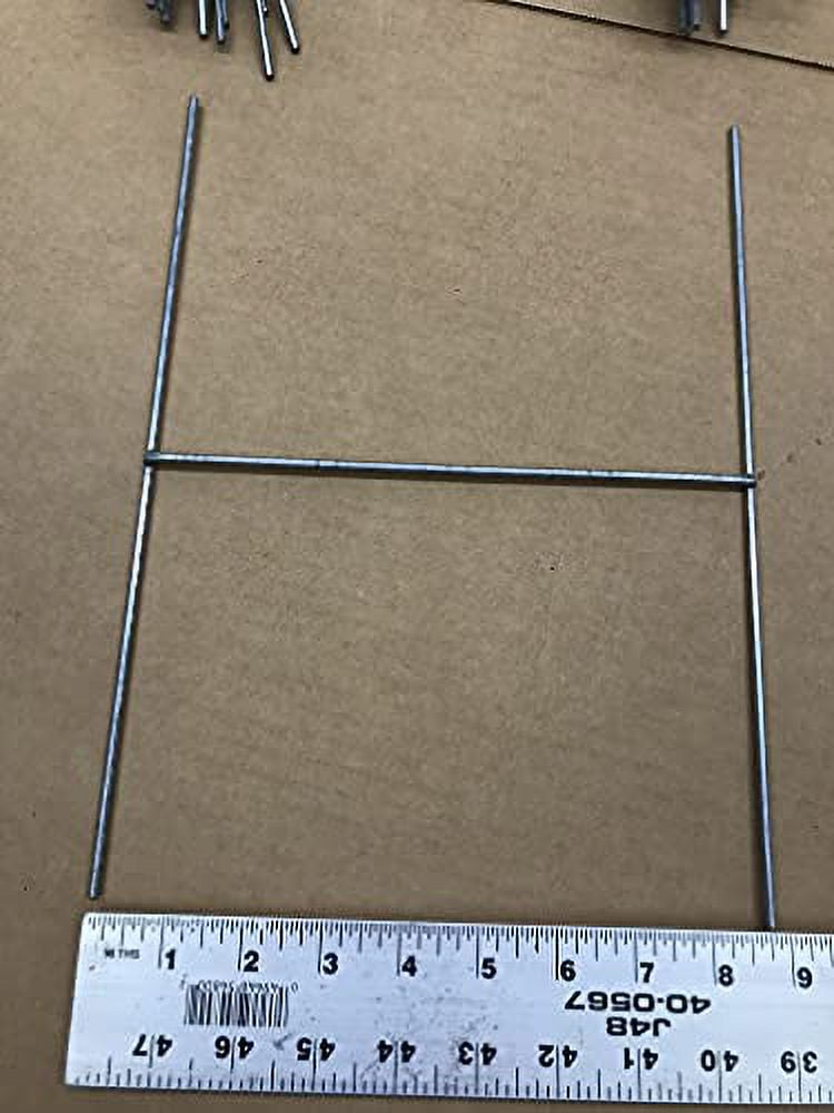 Yard Signs 100 Signs Stakes 15'', H-Frame Metal Stake 15'' Tall 10 ...