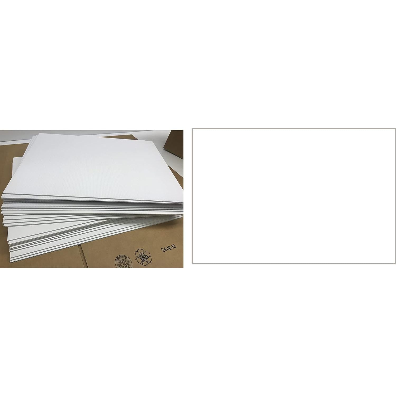 Yard Signs,20 Pack, Blank Sign (white) 12x18 inch Corrugated Plastic ...