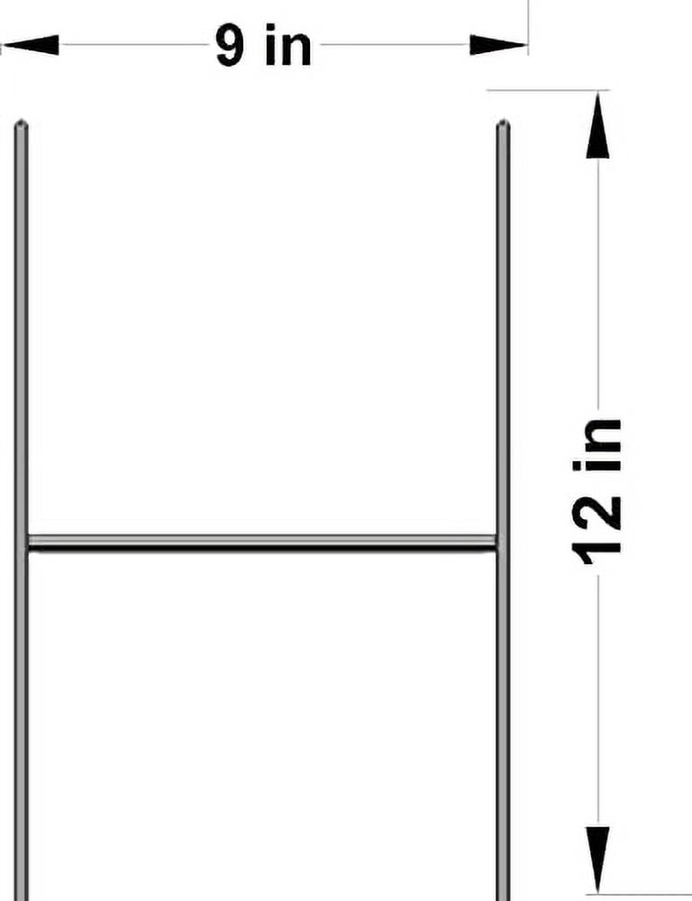 Yard Signs 50 Metal Stake 15 inch Tall 10 Inch Wide 9Gauges Galvanized ...