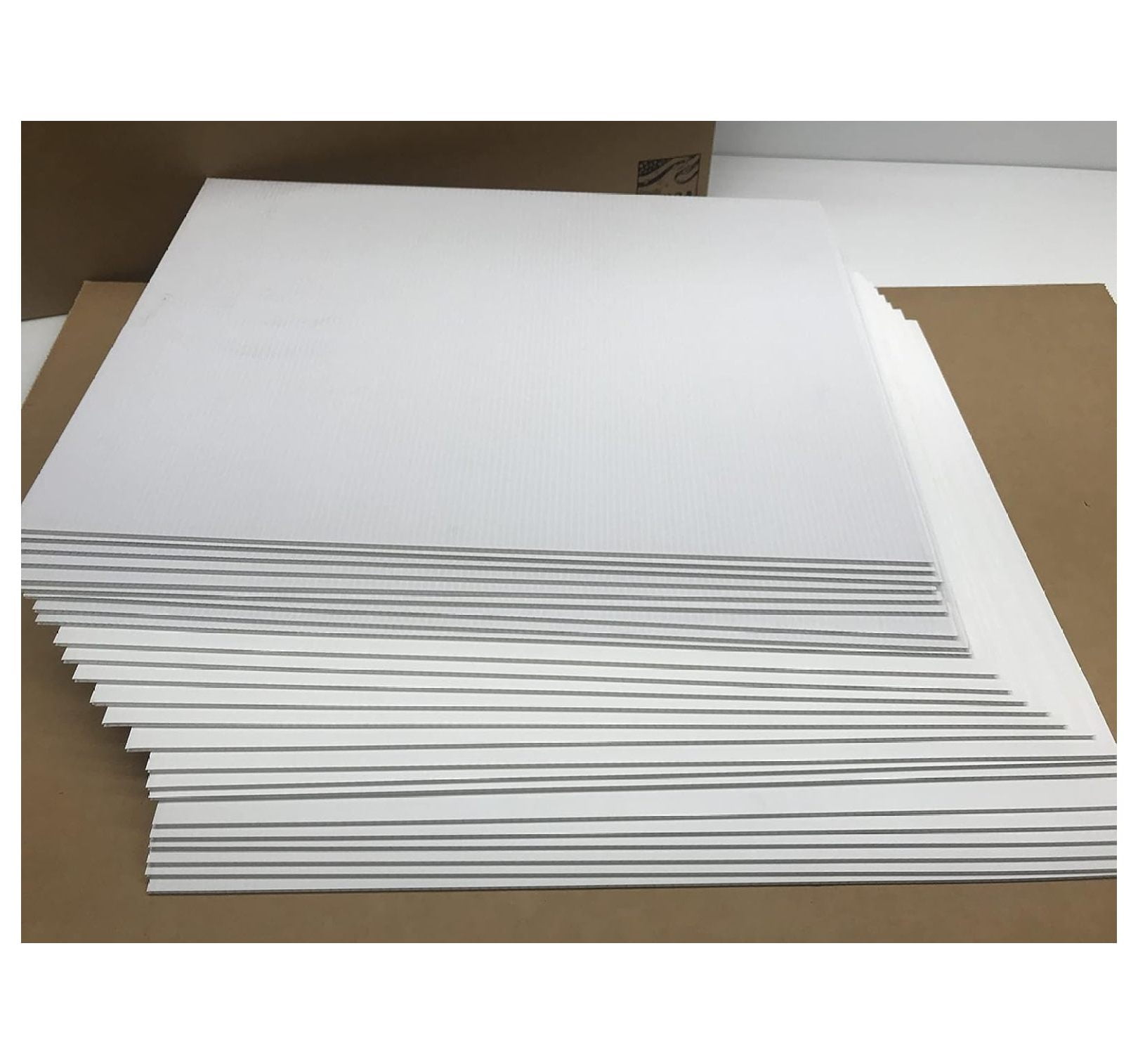 Yard Signs, 50 Pieces White Signs Board 18x12 inch x 4 mm Corrugated ...