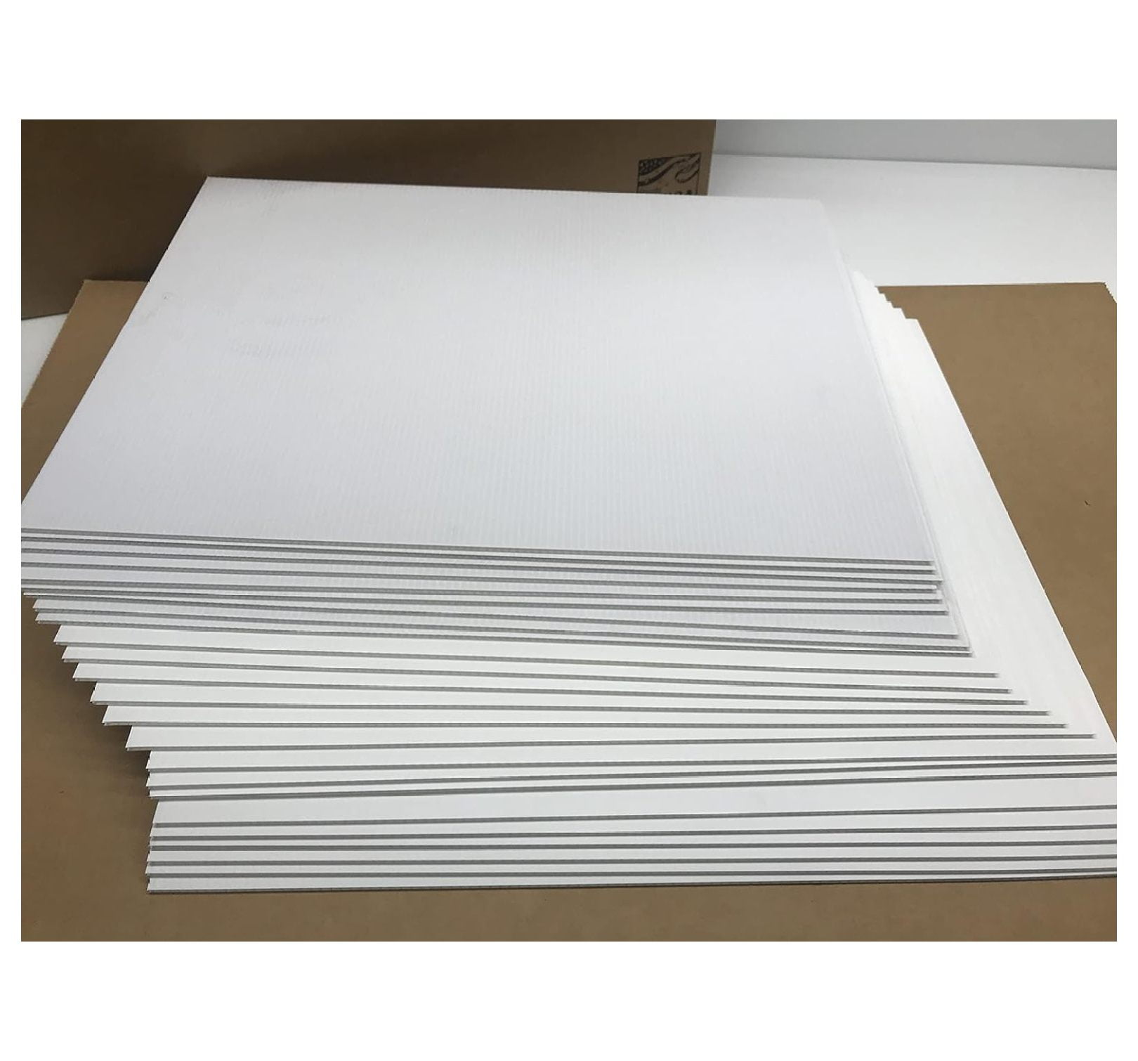Yard Signs, 50 Pieces White Signs Board 18x12 inch x 4 mm Corrugated ...
