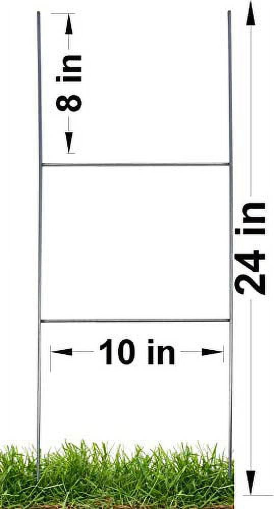 Yard Signs 50 Signs Stakes 10x24 inches 9 Gauge Galvanized Wire Double ...
