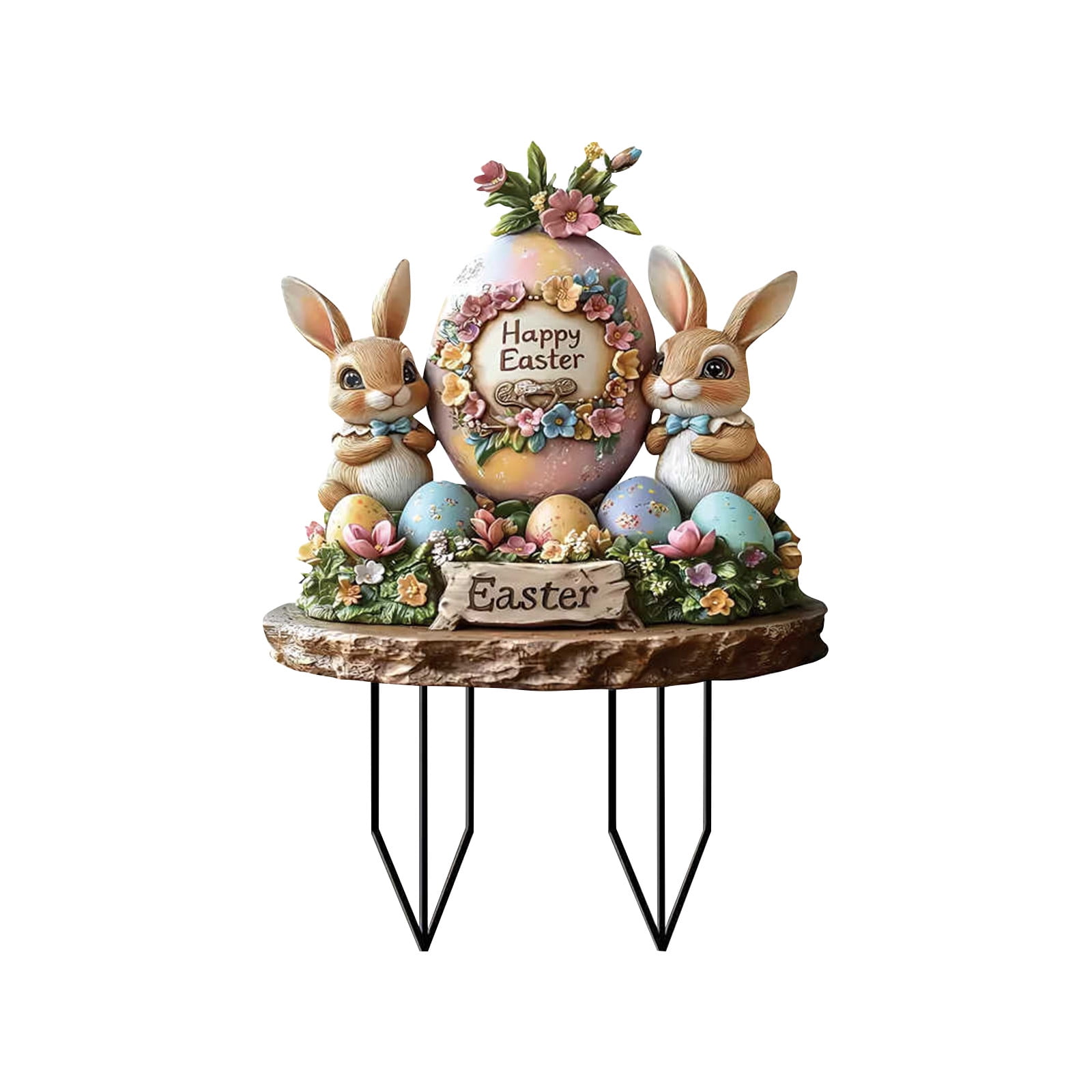 Yard Signs,Garden Decorations Outdoor,Easter Bunny Garden Stake, Easter ...