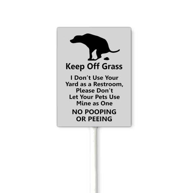 Yard Signs Keep Off Grass Funny Dog Poop Yard Signs for Home with Stake ...