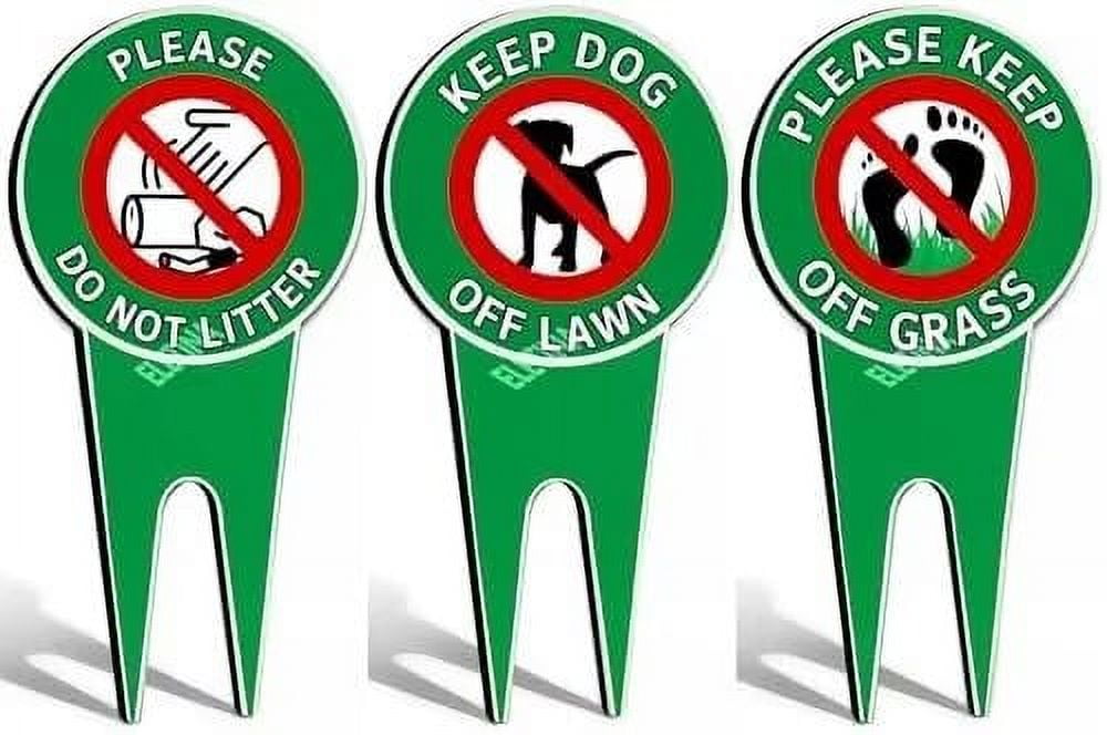 Yard Signs Keep Off Grass Sign Metal Reflective Sign No Littering Sign ...