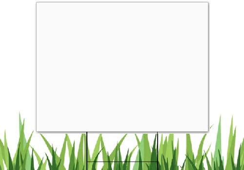 Yard Signs Pack of 10 White Signs 18''x24'' & 10 Metal Stake H-Frame ...