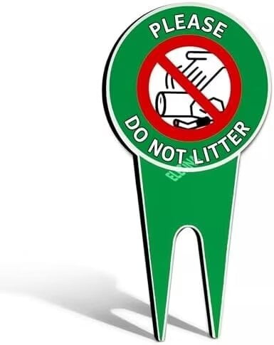 Yard Signs Please Do Not Litter Sign Metal Reflective Sign No Littering ...