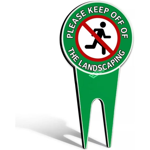 Yard Signs Please Keep Off of the landscaping Sign Metal Reflective ...