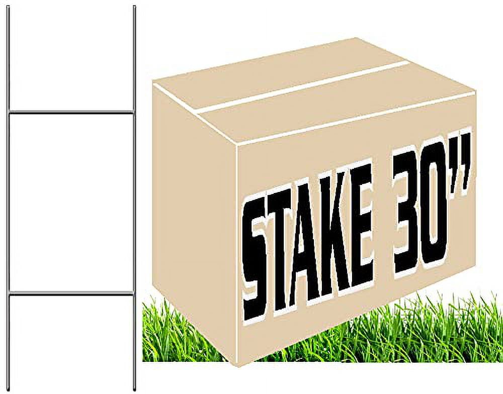 Yard Signs Stake 30''x10'' x 9Ga 50 Pieces Double H-Frame Metal Stake ...