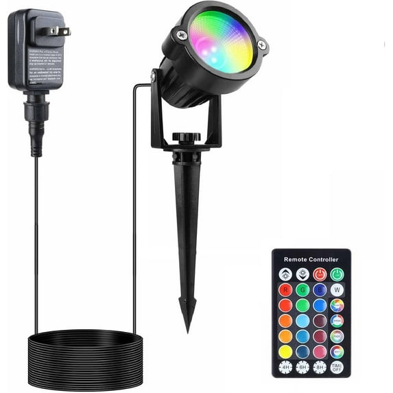 Yard Spot Lights Outdoor, Spotlights RGBW Color Changing Landscape ...