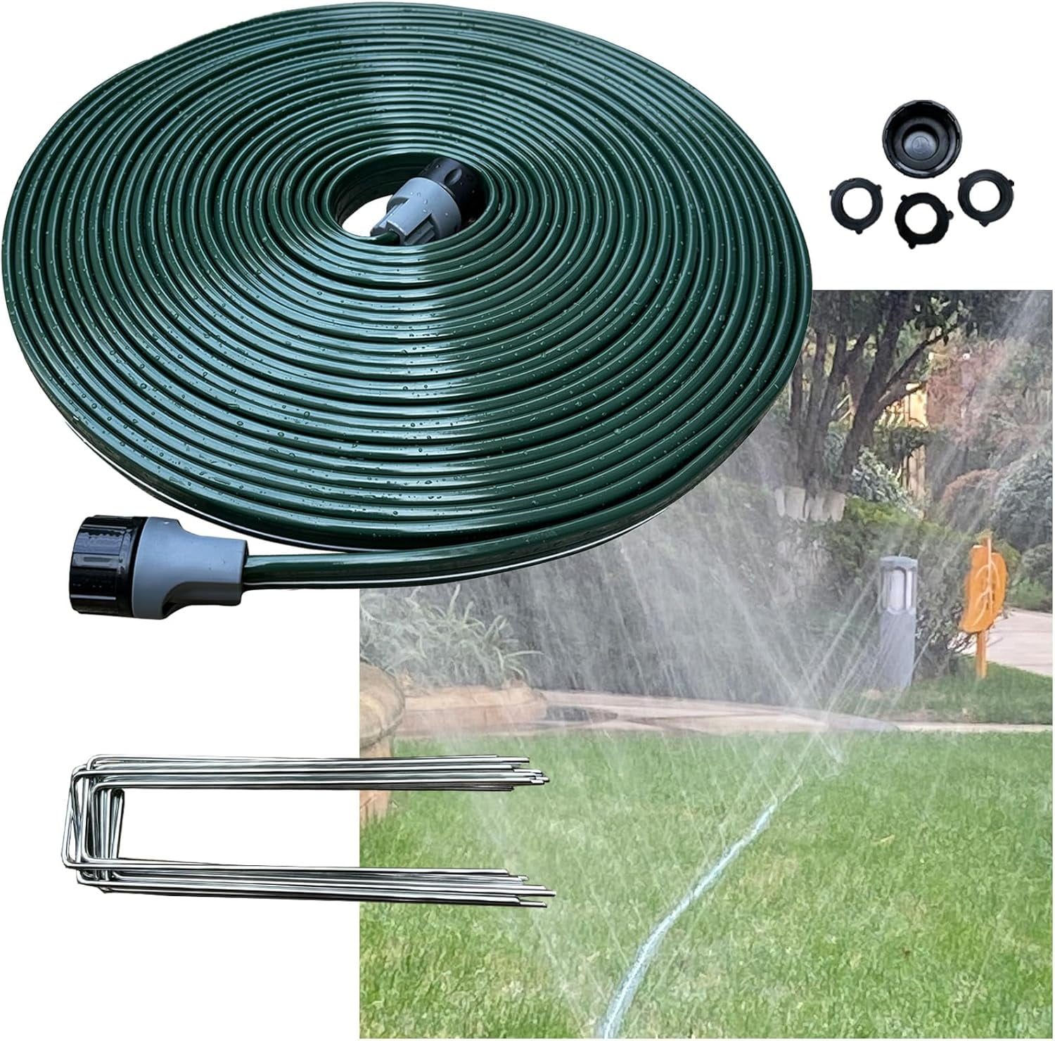 Yard Sprinkler Coping and Soaker Coping - 50' Reinforced Shallow Garden ...