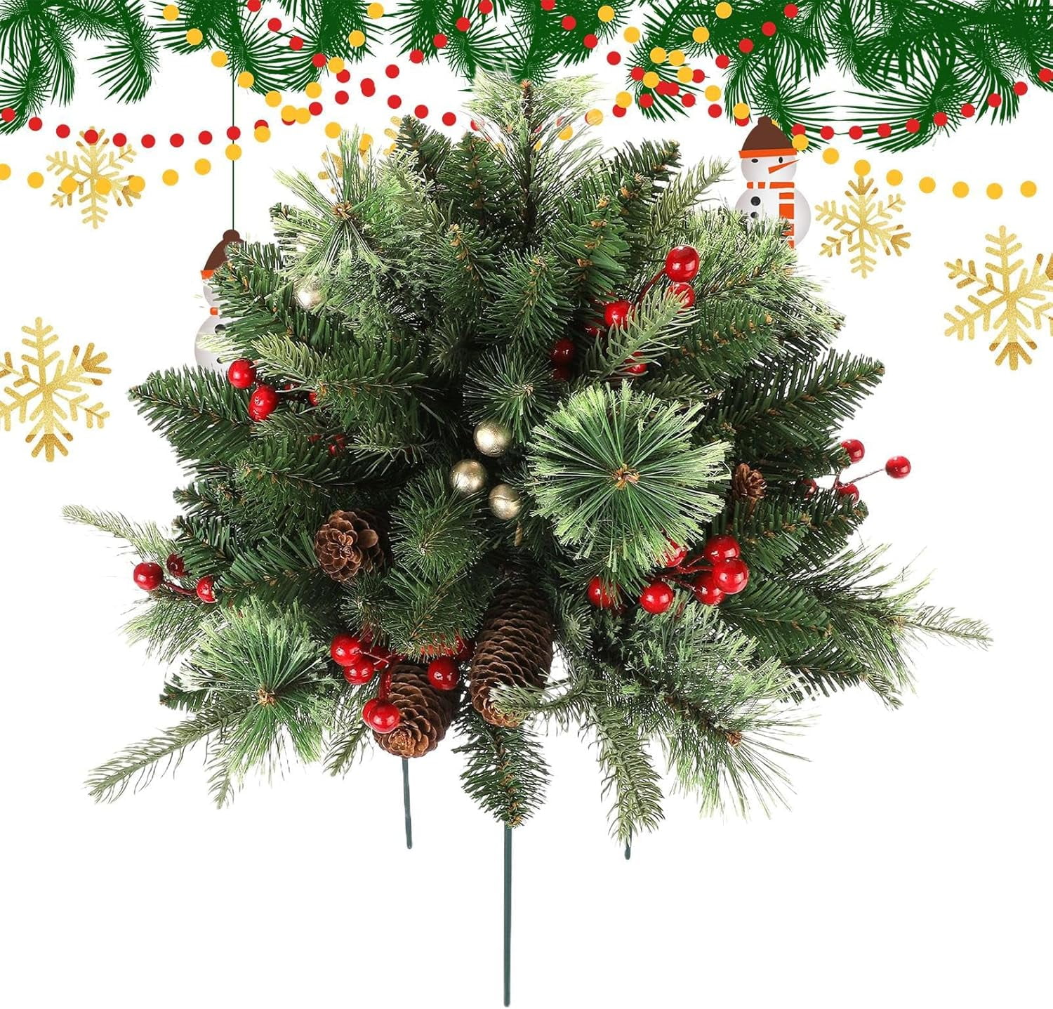 Yard Stakes | Artificial Christmas Tree | Spikes Insert Signs Art ...