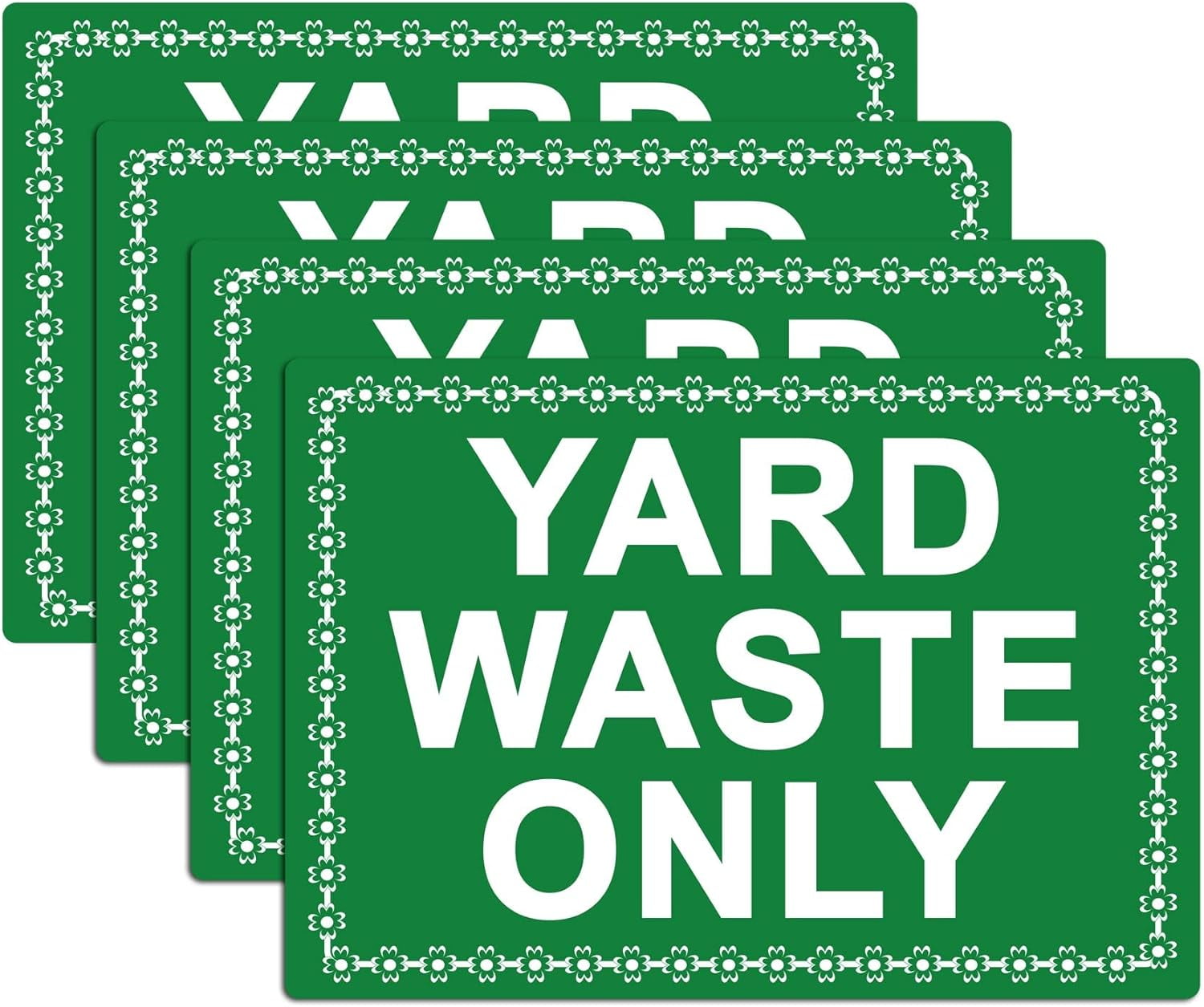 Yard Waste Only Stickers 7×10inch Recycle Yard Debris Only Decals "Yard ...