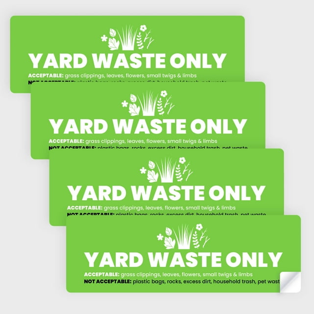 Yard Waste Stickers - Trash Bin Labels with Helpful Do Don't Reminders ...