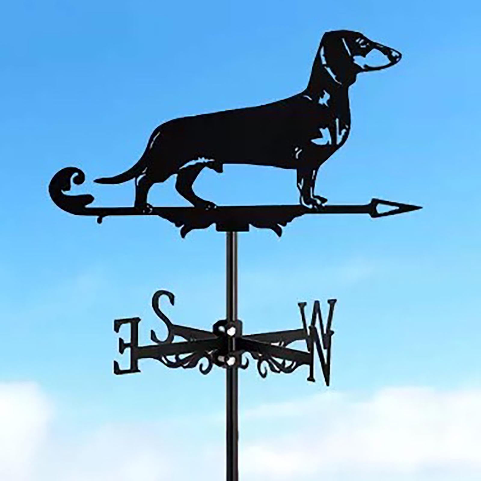 Yard Weathervane,Dog Metal Weathervane Stainless Steel Dog Weather Vane ...