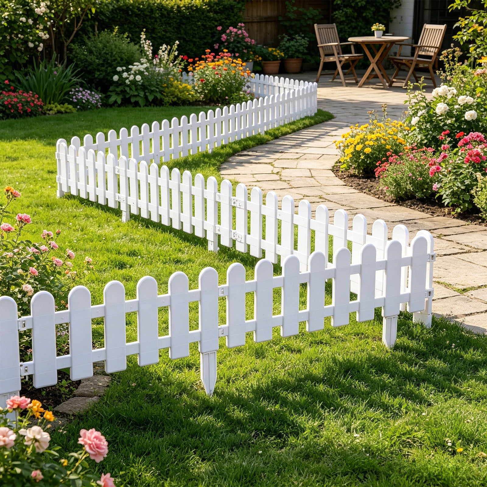 Yard edging, plastic landscape fence, easy assembly, weather resistant ...