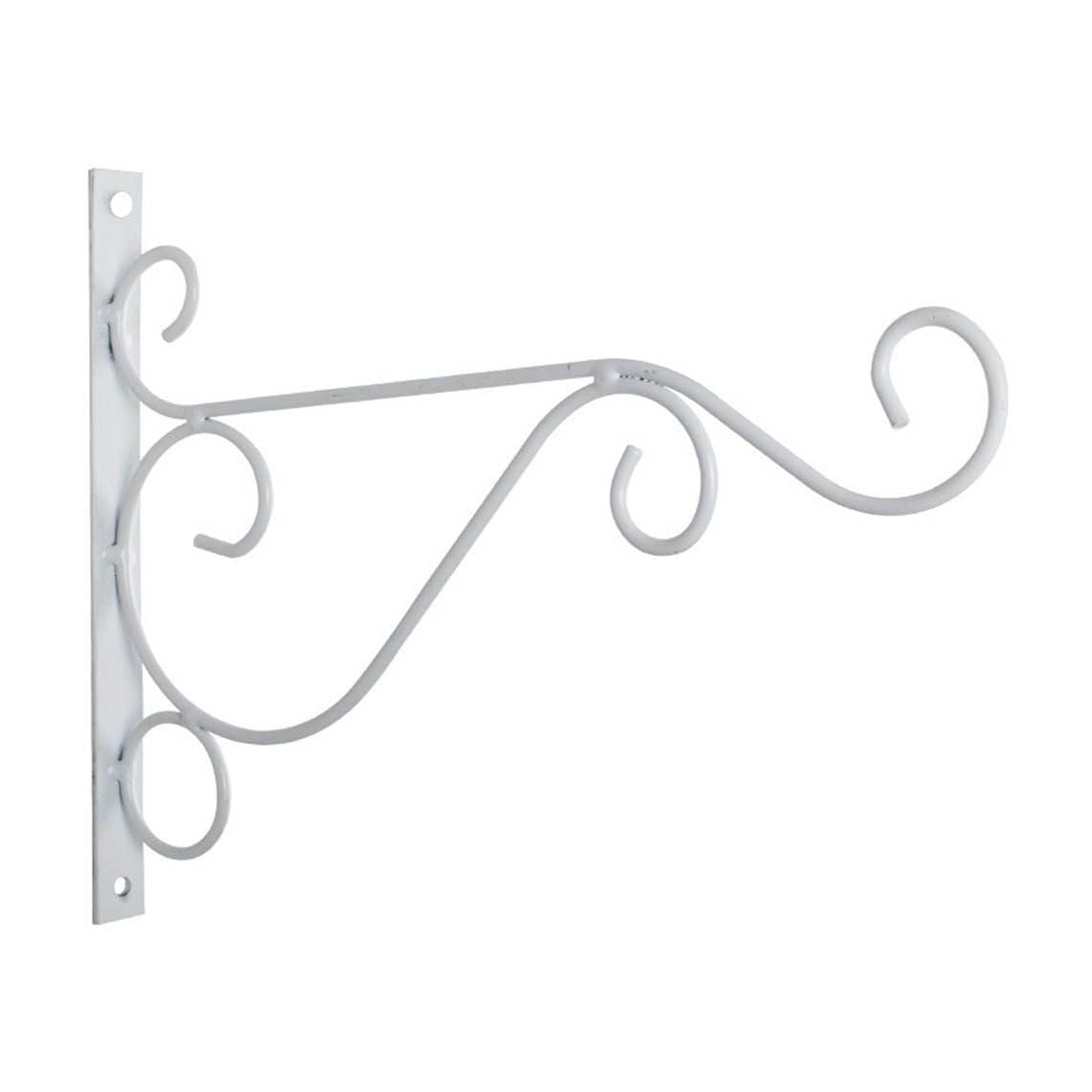 YardVibe Hanging Plants Bracket, White Iron Outdoor Hanging Brackets ...