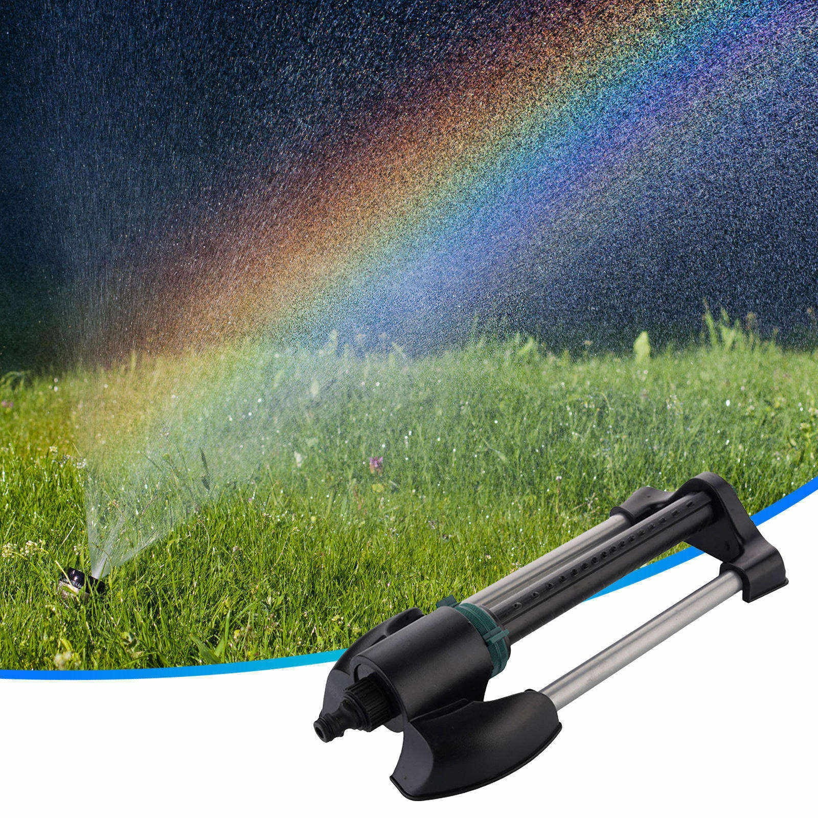 YardVibe Oscillating Sprinkler, Water Sprinkler for Lawn with 18 ...