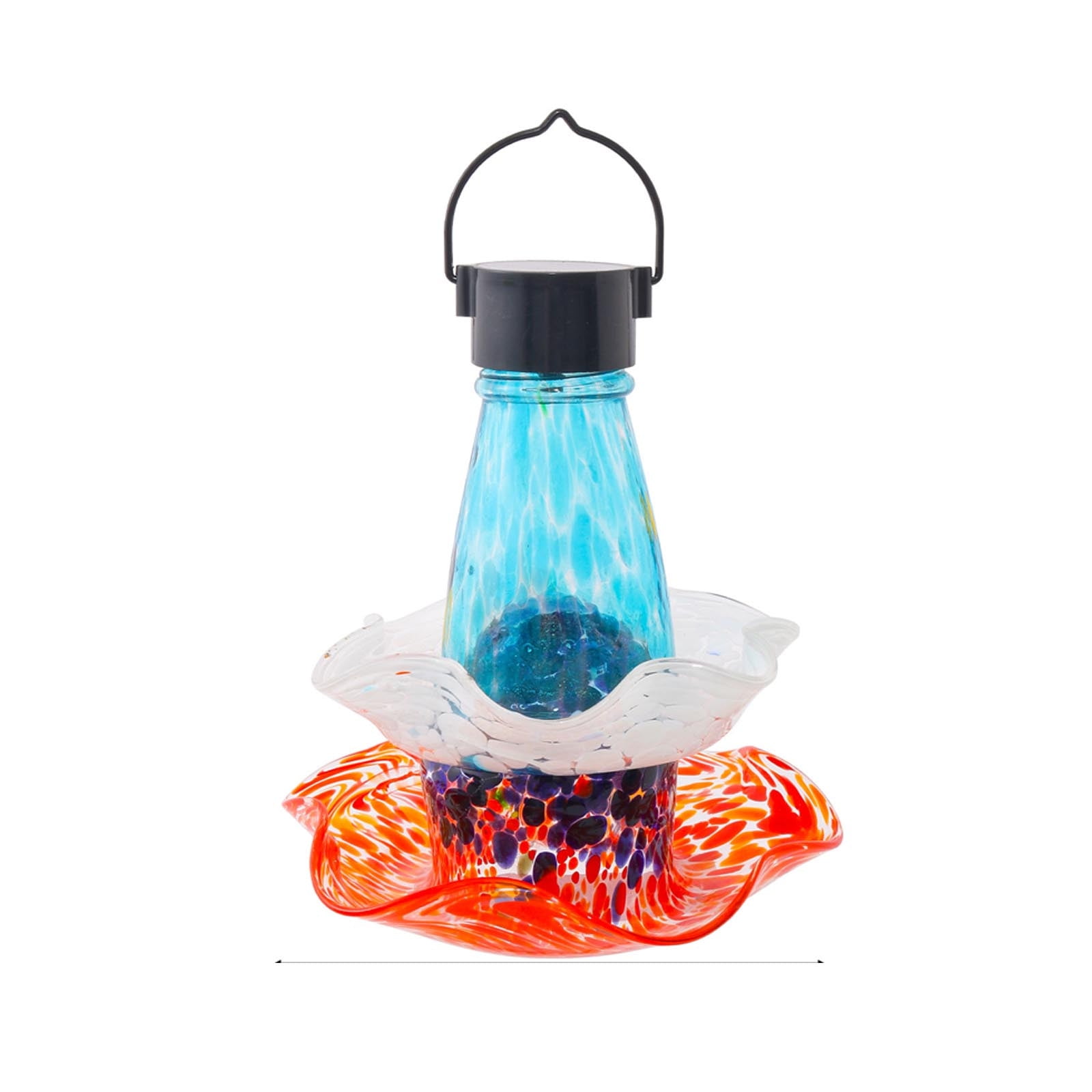 YardVibe Solar Hummingbird Feeder for Outdoor - Hand Blown Glass ...