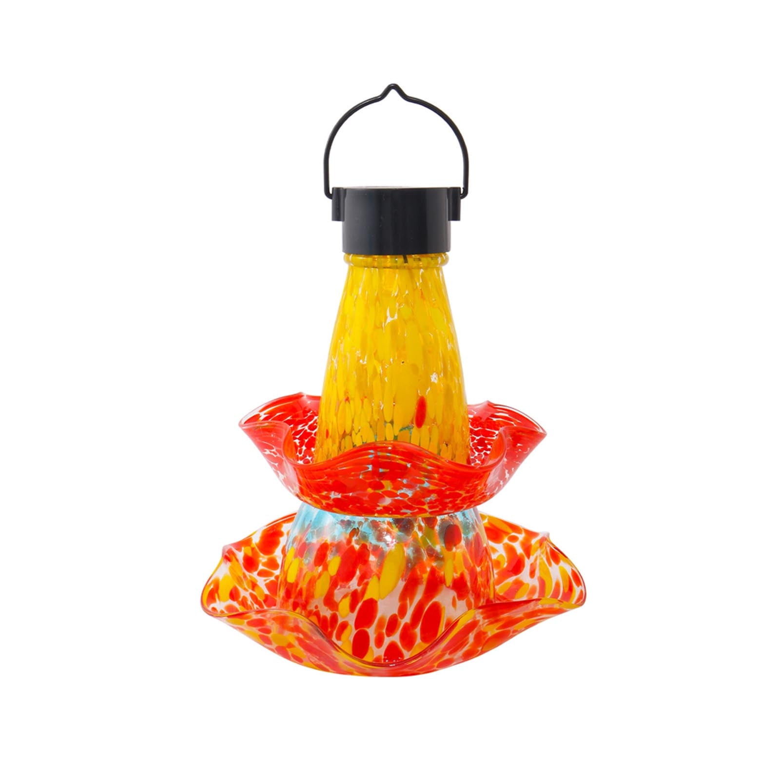YardVibe Solar Hummingbird Feeder for Outdoor - Hand Blown Glass ...