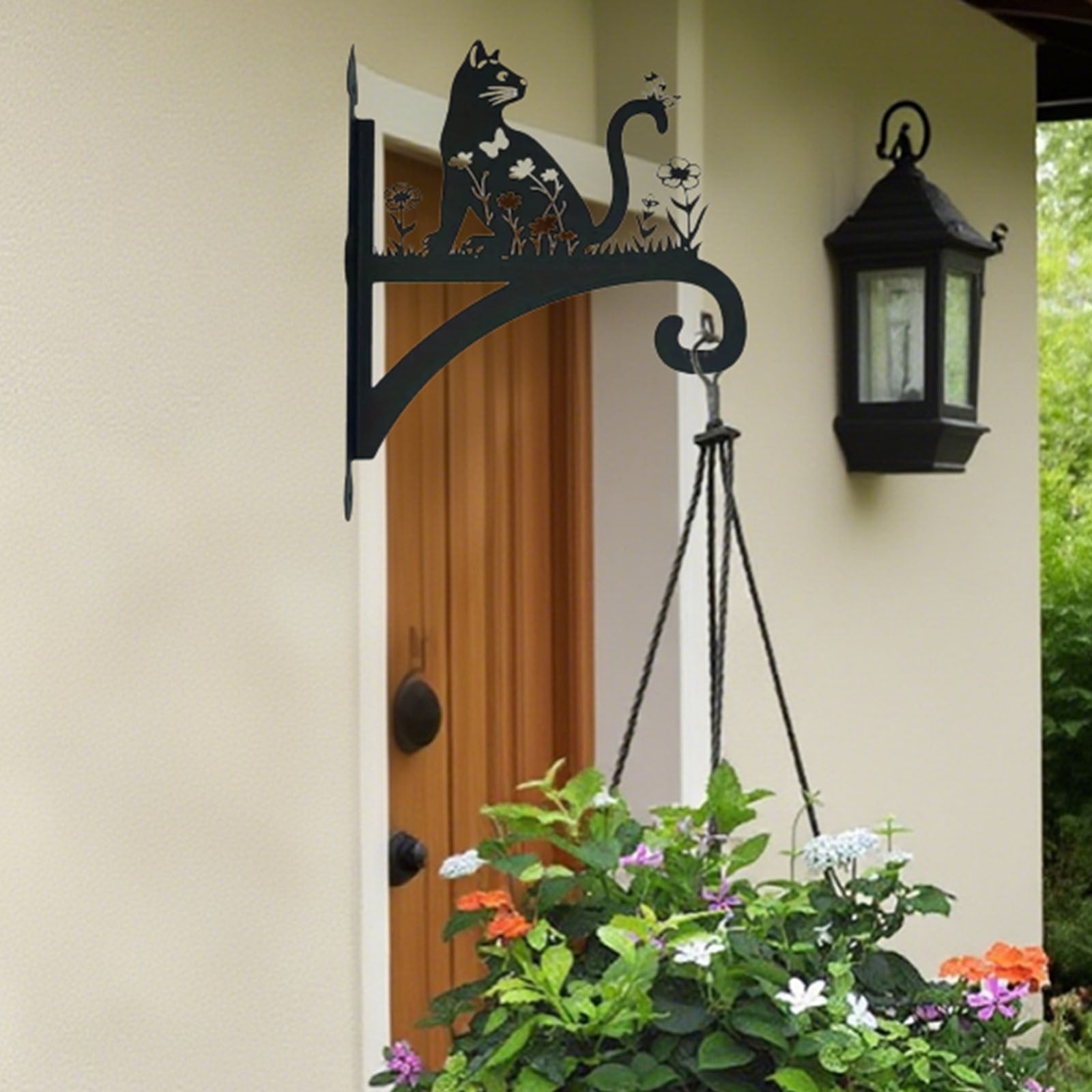 YardVibe Wall Plant Hanger - Heavy Duty Metal Brackets with Cats Design ...