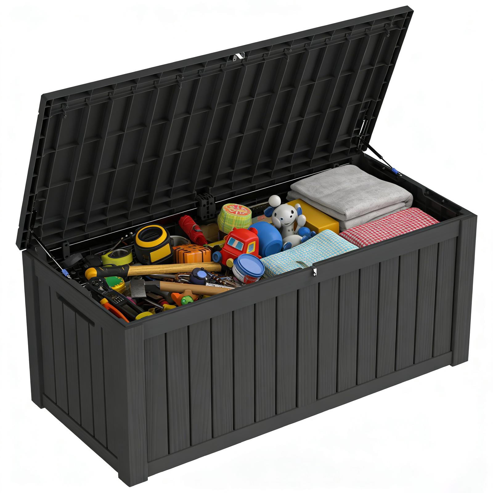 Yardgrace 150 Gallon Outdoor Storage Box, Extra Large Waterproof Resin ...