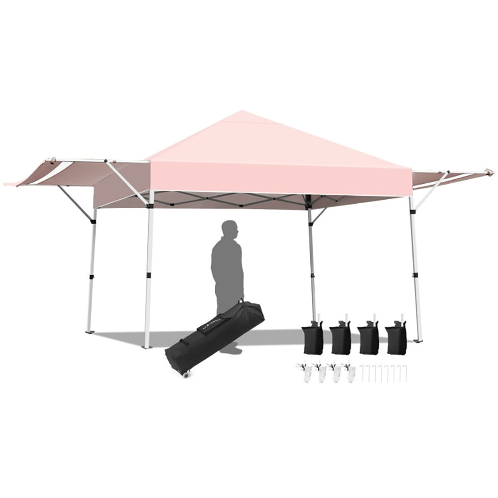 Yardi Yard 17 Feet x 10 Feet Foldable Pop Up Canopy with Adjustable ...