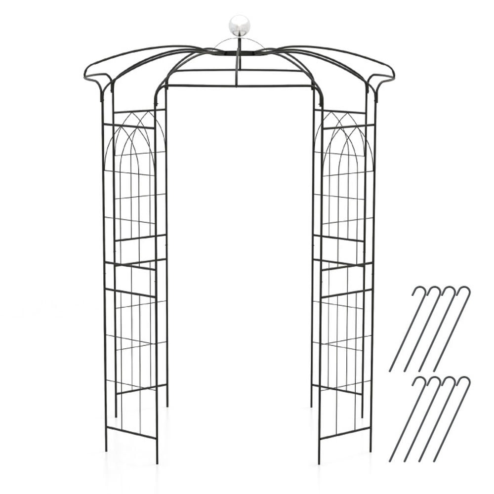 Yardi Yard 2-In-1 Gazebo Trellis, French Style Arch, Birdcage Shape ...