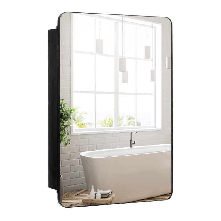 Yardi Yard 20 x 30 Inch Multi-Functional Bathroom Mirror Cabinet ...