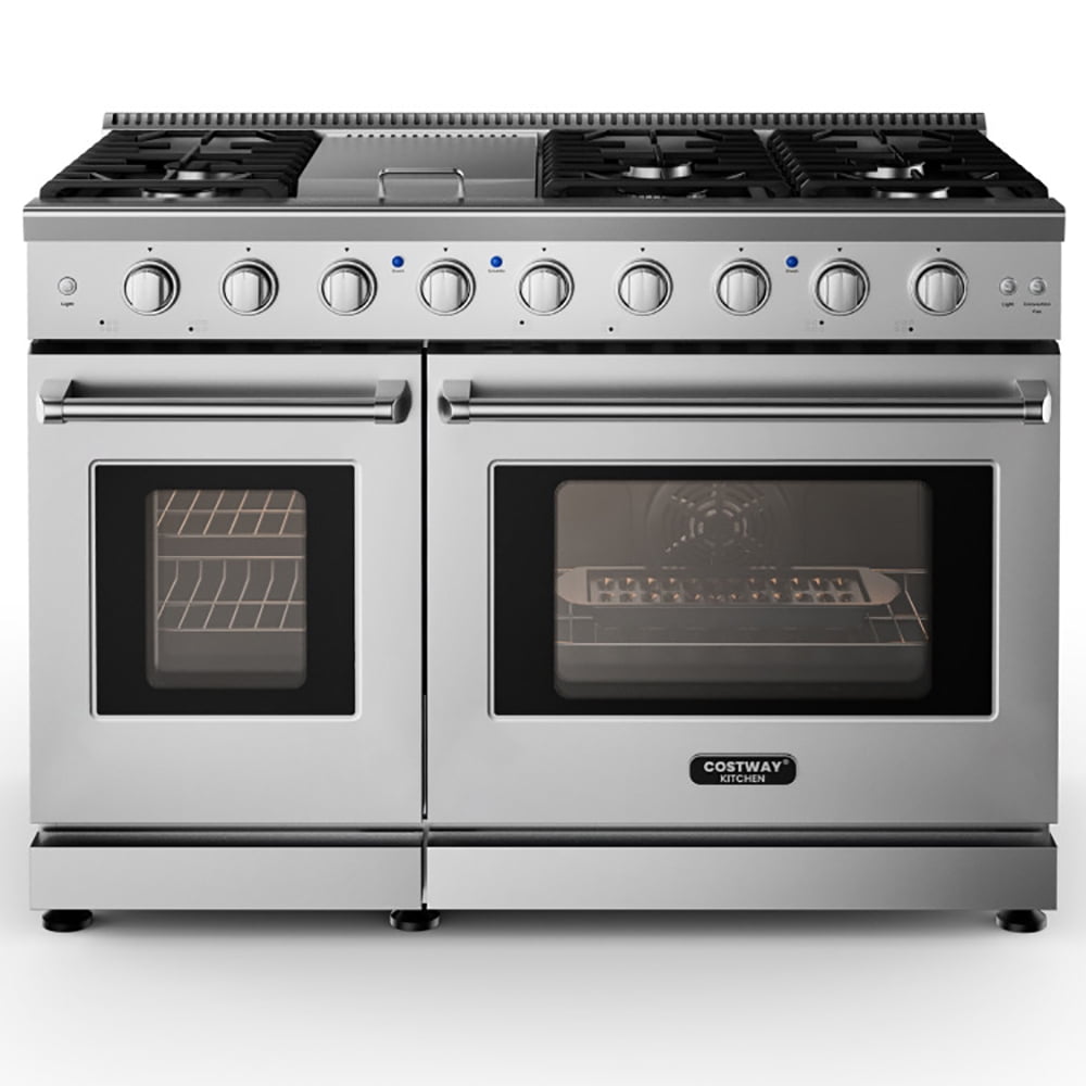 Yardi Yard 48 Inches Freestanding Natural Gas Range with 7 Burners ...